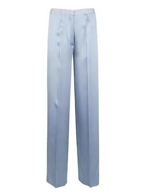 FORTE_FORTE Pressed Crease Trousers - Blue