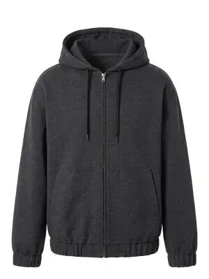 Gucci Wool Hooded Zip-up Jacket - Grey