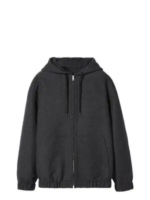 Gucci Wool Hooded Zip-up Jacket - Grey