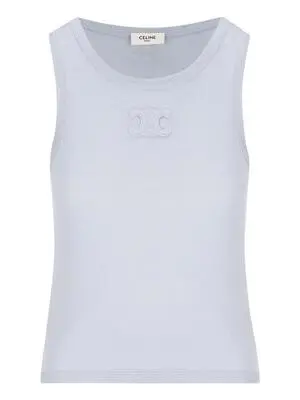 Celine Crew Neck Vest - White
