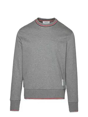 Thom Browne Thom Browne Long-Sleeved Crewneck Sweatshirt Light Grey