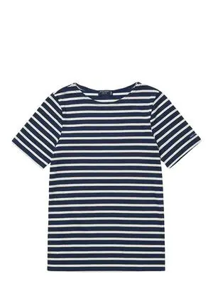 Saint James Striped Crewneck T-shirt - Blue
