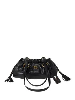 Miu Miu Joie Nappa Leather Bag - Black