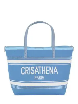 CRISATHENA Small Handle Shoulder Bag - Blue