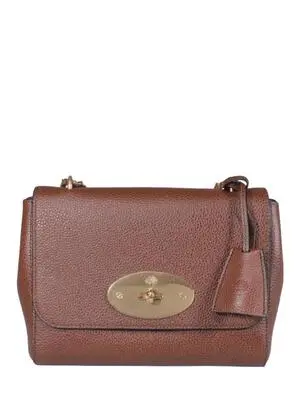 Mulberry Lily Logo Plaque Crossbody Bag - Brown