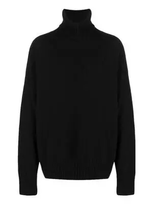 Ami Turtleneck Knit Jumper - Black