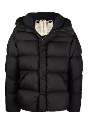 TEN C Oversized Hooded Down Jacket - Black
