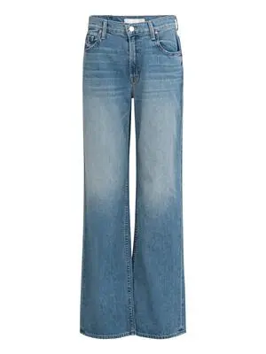 MOTHER The Spinner Zip Sneak Jeans - Blue