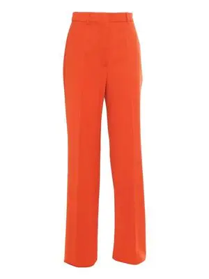 Max Mara Pleat Detailed Straight Leg Pants - Red