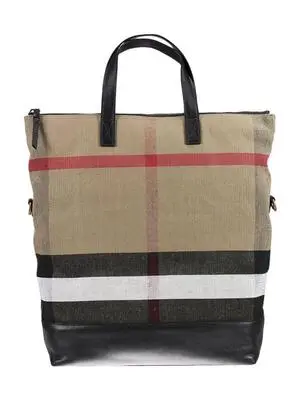 Burberry Plaid Canvas Shoulder Bag - Multicolor