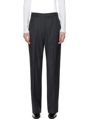 Co Relaxed-fit Wool Twill Trousers - Black