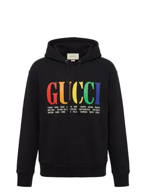 Gucci Cities Logo Hoodie - Black