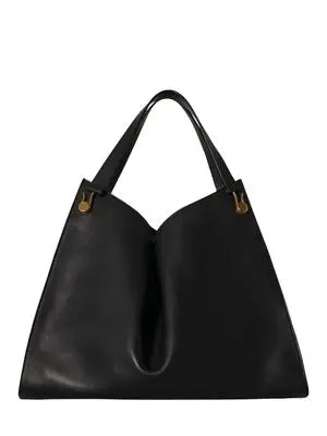 THE ROW Alexia Leather Handbag - Black