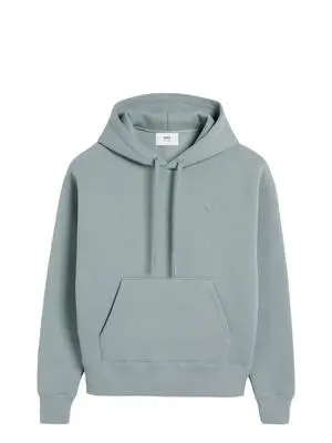 Ami Long-sleeved Drawstring Hoodie - Clay Blue