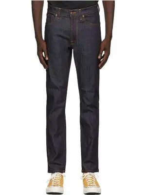Nudie Jeans Lean Dean Low-rise Slim Jeans - Black