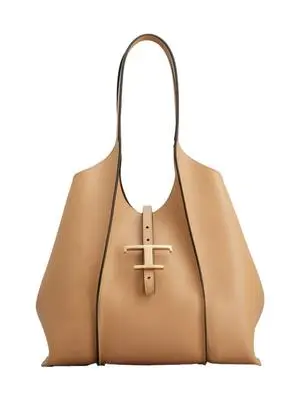 TOD'S Tod's Timeless Small Shopping Bag With Signature T Pendant