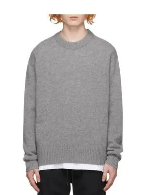 FRAME Logo Knitted Pullover - Gray