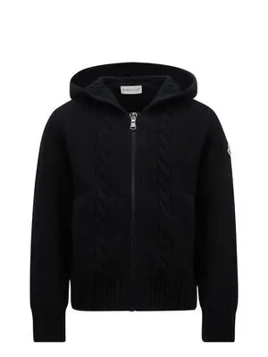 Moncler Zip-up Hooded Cardigan - Royal Blue