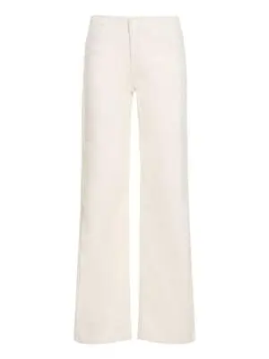 Christopher Esber Cotton Denim High Rise Straight Leg Jeans - White