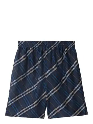 Burberry Check Pattern Knee-length Shorts - Ink