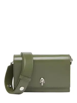 Alexander McQueen Small Skull Leather Shoulder Bag - Green