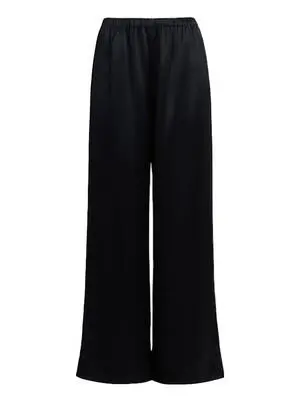 BY MALENE BIRGER Elastic Waistband Straight Leg Trousers - Black