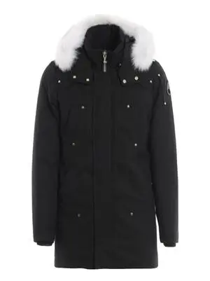 Moose Knuckles Down Parka With Fur-trimmed Hood - Black