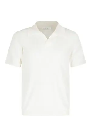 ROBERTO COLLINA Short-sleeved Polo Shirt - Ecru