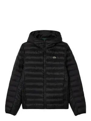 Lacoste Water-repellent Padded Hooded Jacket - Black