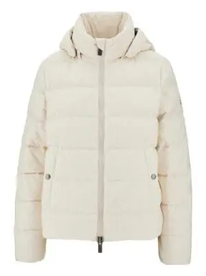 Pyrenex Long-sleeved Down Jacket With Detachable Hood - White
