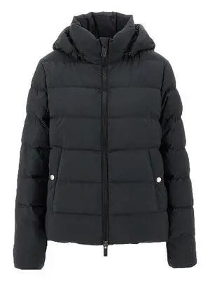 Pyrenex Long-sleeved Down Jacket With Detachable Hood - Black