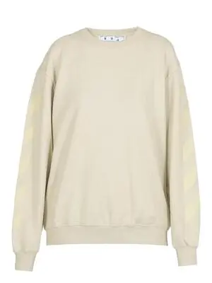 Off-White Arrows Print Crewneck Sweatshirt - Nude