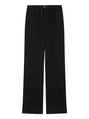 Ami Flare Fit Elasticated Trousers - Black