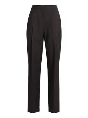 THE ROW Mikkela Wool Blend Tailored Trousers - Black