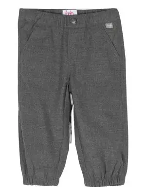 IL GUFO Elastic Waist Casual Pants - Black