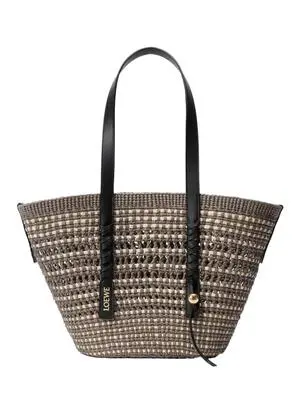 Loewe Braided Medium Woven Handbag - Green