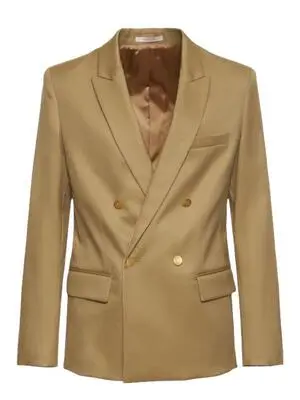 Valentino Garavani Double-breasted Satin Suit Jacket - Brown