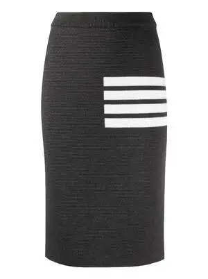 THOM BROWNE Thom Browne 4-Bar Fitted Knit Skirt
