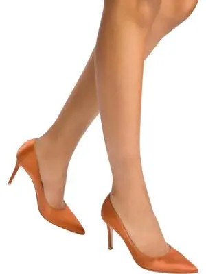 GIANVITO ROSSI Pointed Toe Stiletto High Heel Pumps - Brown