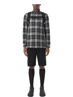 Burberry Button-down Checked Shirt - Black