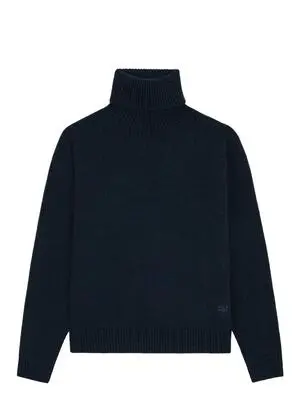 Celine Seamless Cashmere Turtleneck Sweater - Navy