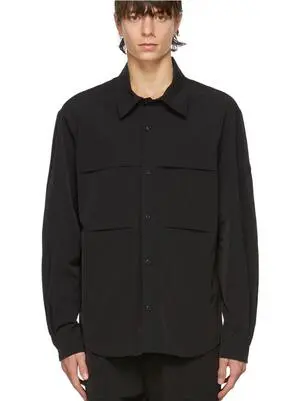 Ami Pouched Long-sleeved Shirt - Black