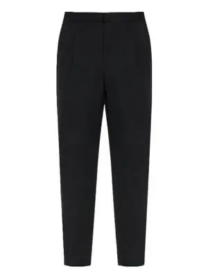Emporio Armani Tailored Pleated Trousers - Black