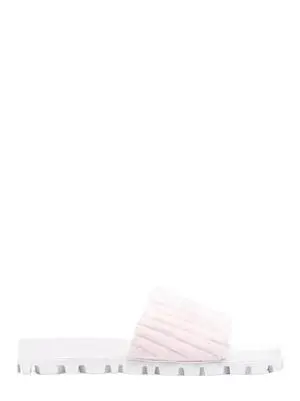 Miu Miu Logo Embellished Flip Flops - Snow Pink
