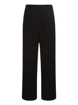 Balmain Loose-fitting Crepe Casual Pants - Black