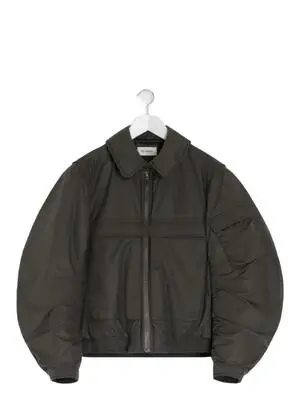 LEMAIRE Detachable-collar Puffer Jacket - Concentrated Coffee