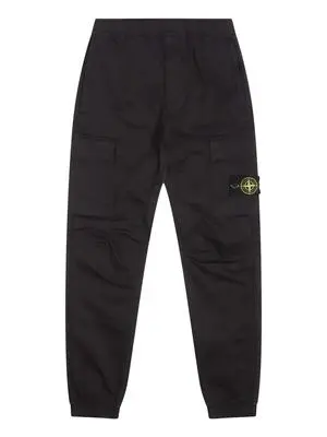 Stone Island Regular Tapered Fit Cargo Pants - Black