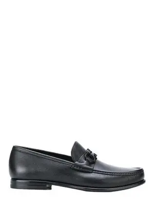 FERRAGAMO Gancini Loafers - Black