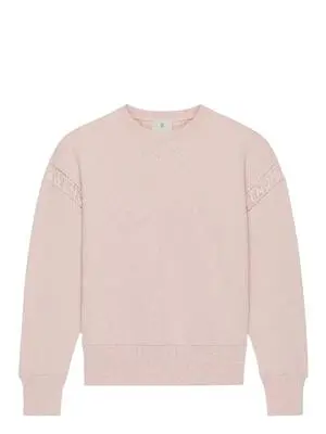 Givenchy Drop Shoulder Long Sleeve Sweatshirt With Lace Detail - Pink
