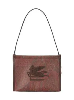 Etro Jacquard Zipped Shoulder Bag - Brown